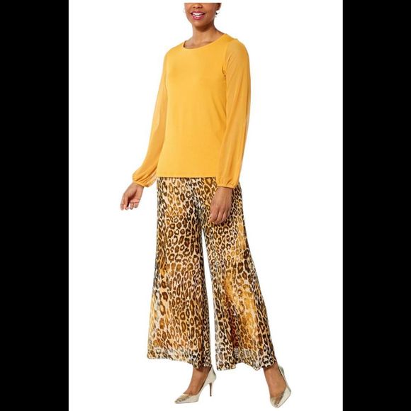 Antthony | Tops | Antthony Mesh Knit Top Cheetah Tall | Poshmark